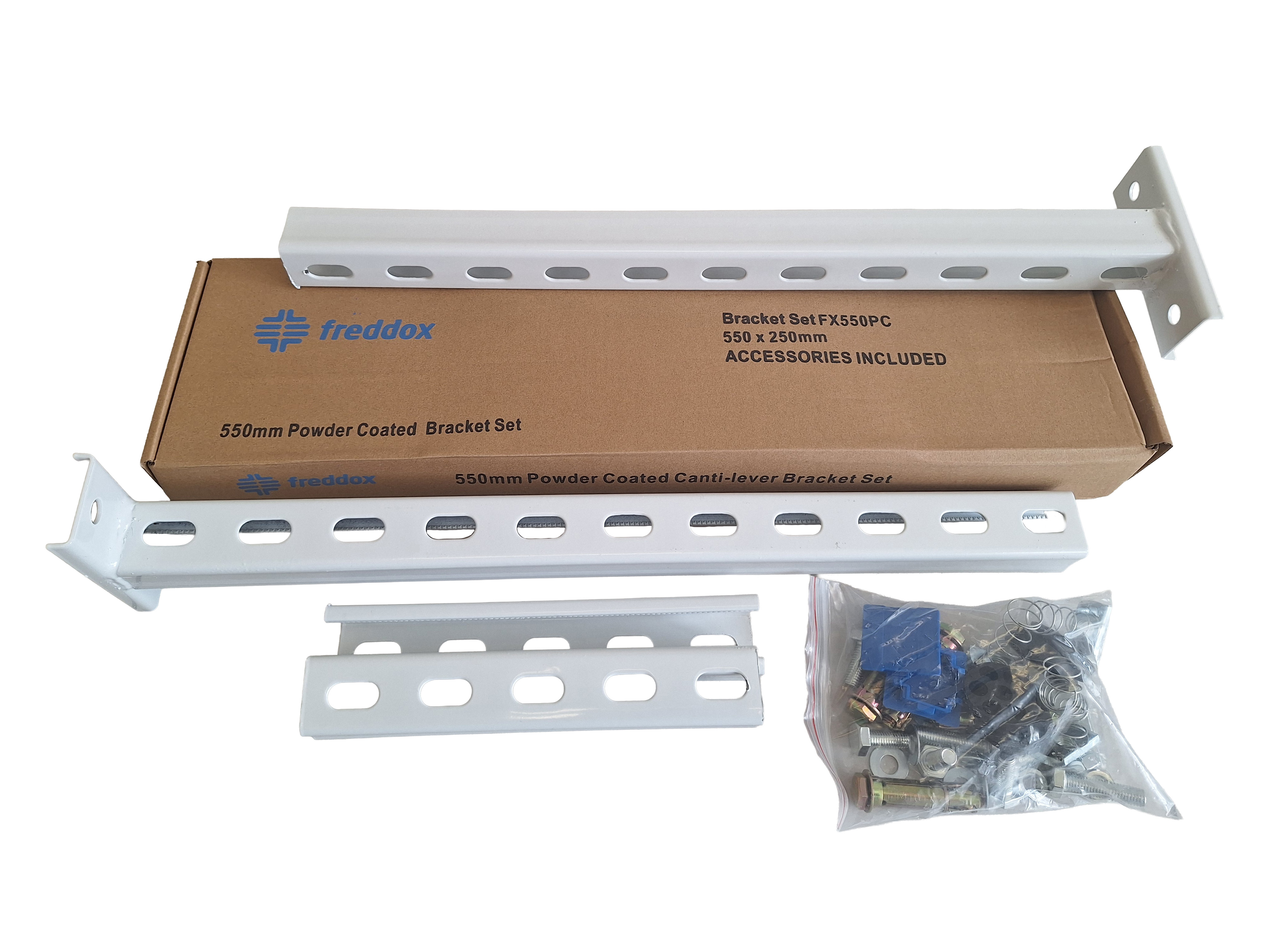 Cantilever Bracket Set 450mm Powder Coated with Anchor Bolts | RHH0021