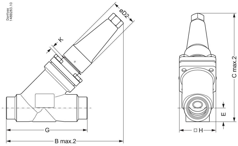 Shut-off valve SVA-S 15 Steel | RDB2295