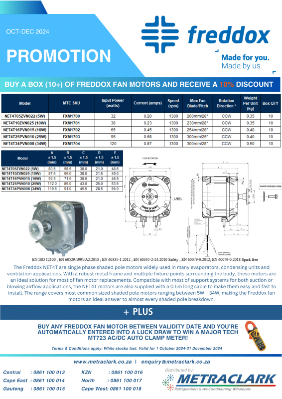 Freddox Fan Motor Promotion Now at Metraclark!