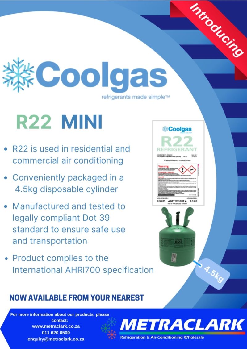 Introducing the R22 MINI Coolgas Refrigerant