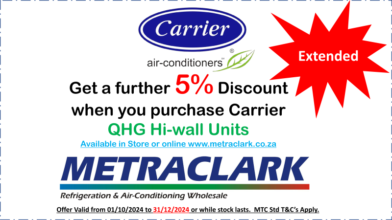 Get Amazing Discounts on the Carrier QHG Hi-Wall Units at Metraclark!