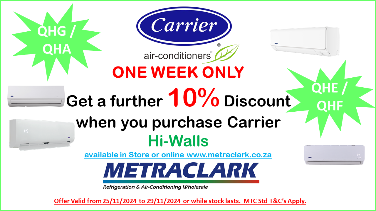 One Week Only-Carrier Hi-Wall Units Discount at Metraclark!